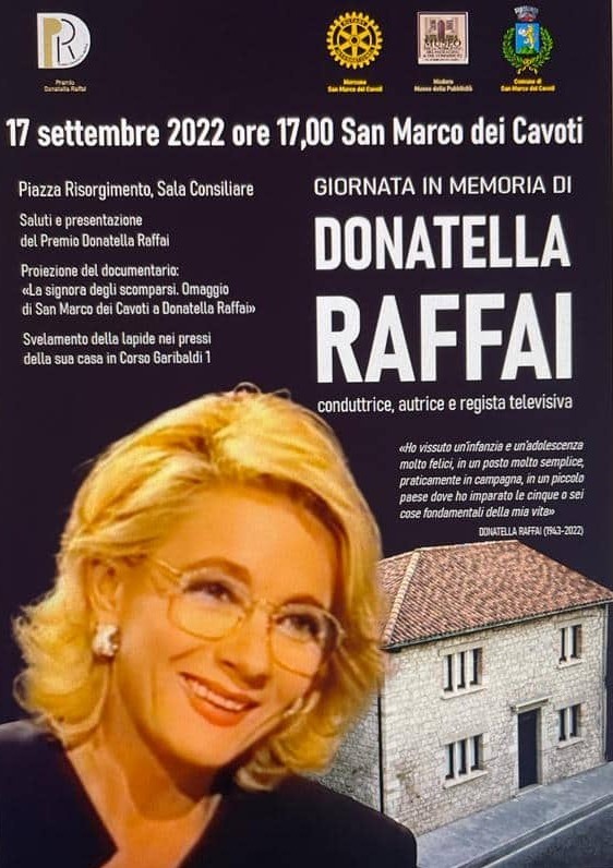 A San Marco dei Cavoti il ricordo della conduttrice Donatella Raffai ...