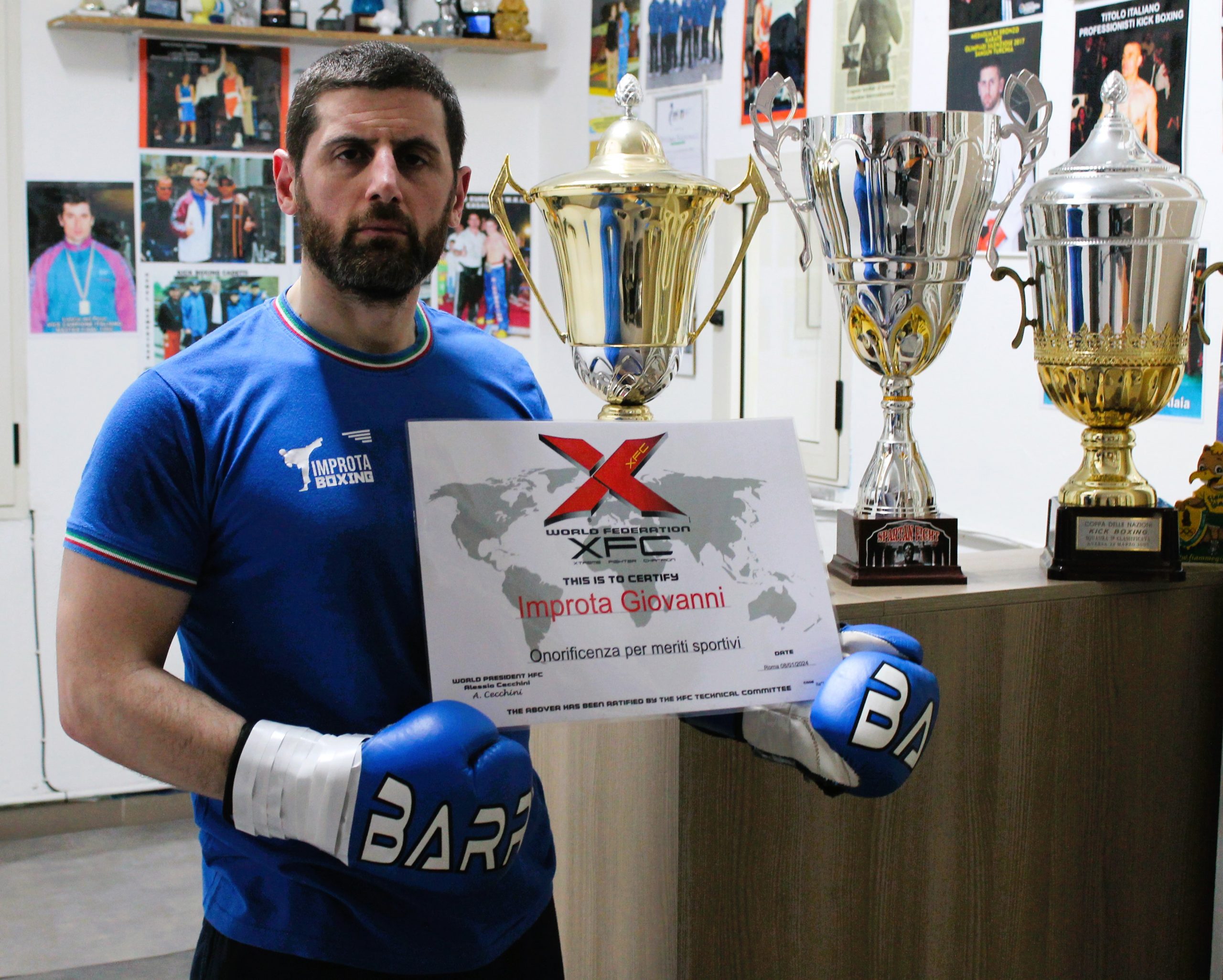 Il campione Improta riceve onorificenza alla carriera X.F.C. 2024 ...