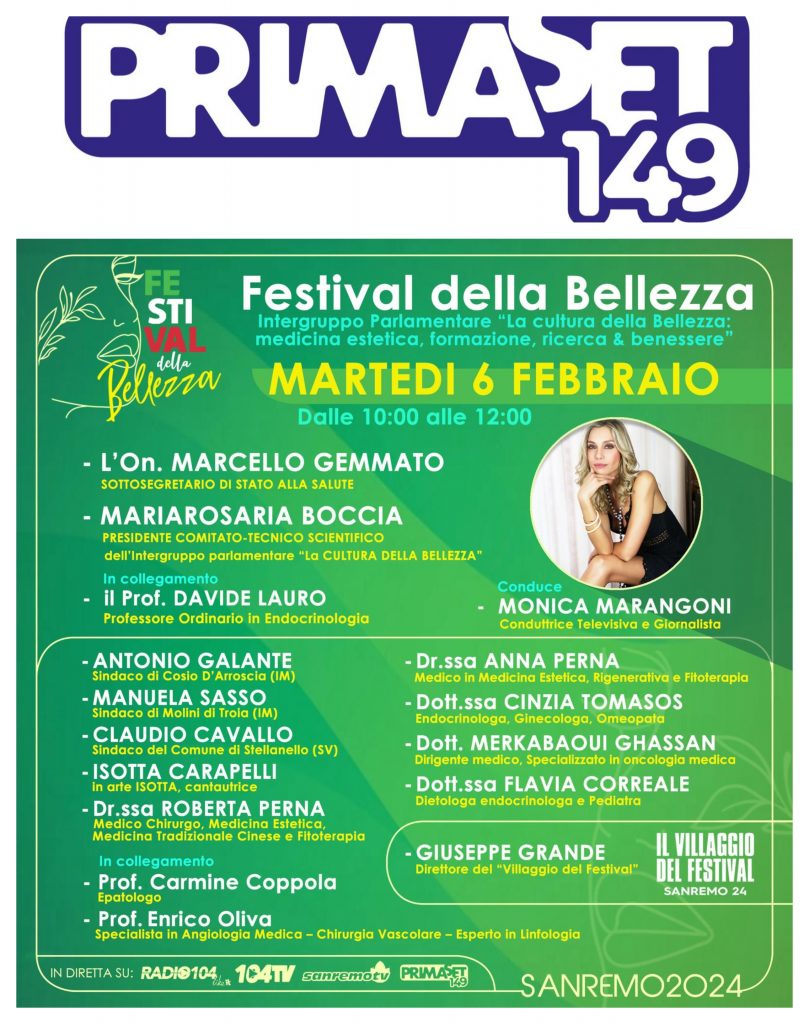 Primaset 149, la tv nazionale di Nicola Turco, in diretta da Sanremo ...